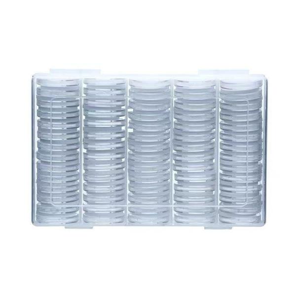 直径17mm 20mm 25mm 27mm 30mmの５種類のコインサイズに対応します。高品質の素材：これらのラウンドコインカプセルは、耐久性のあるPS、高透明性、抗酸化性で作られています。 多機能記念硬貨 ケース：国内はもちろん海外の記念...