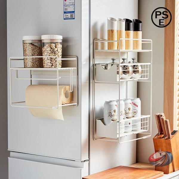 ・マグネットで簡単設置の洗濯機横収納ラック洗濯機の横にマグネットで簡単に取り付けできる便利な収納ラックです。洗濯用品や掃除用品・バスグッズまで、水回りのものをまとめて収納でき、洗濯機周りをすっきり整頓します。シンプルなモノトーンカラーは、ラ...