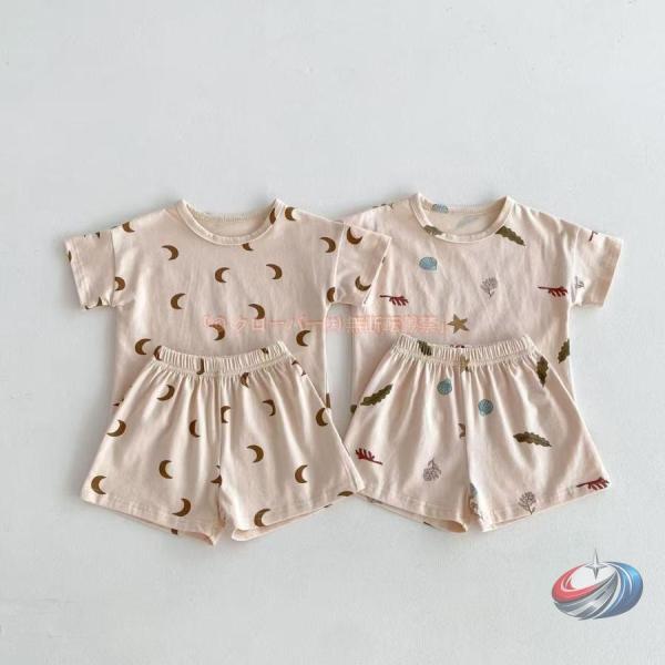 ★カラー海モチーフボーダー柄月モチーフ★サイズ73cm80cm90cm100cm