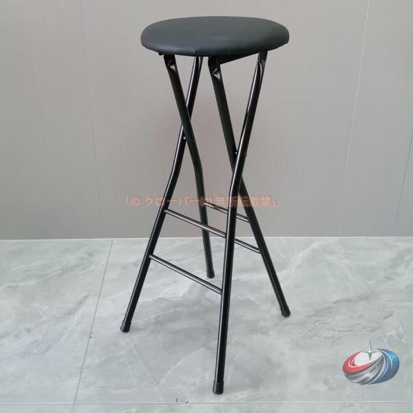 頑丈な折りたたみバーチェア、ポータブル折りたたみ背の高いスツール、背もたれなしアウトドアキャンプ折りたたみ椅子省スペース、折りたたむと非常に狭い、厚さ8センチメートル、非常に簡単に隙間やコーナーにスライドさせることができ、アパートや寮などの...