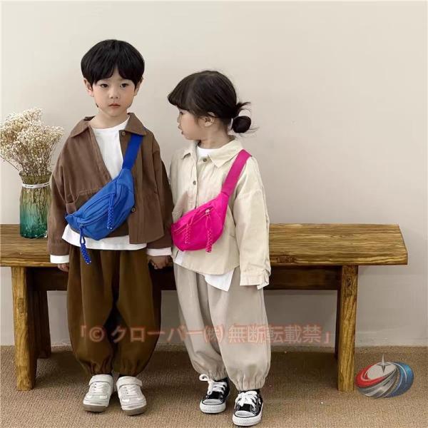 シンプル無地のカジュアルデザイン♪子ども用のボディバッグです。腰巻き・肩掛け両方OKの2WAY仕様！普段使いから旅行などでも◎ちょっとしたプレゼントやギフトなどにもオススメ☆【サイズについて】画像をご参照ください。【素材について】ナイロン、...