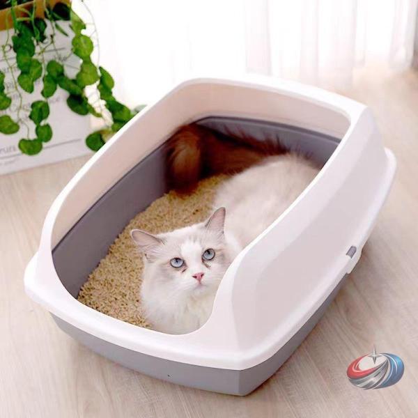 (OFT) Deep pan ジャンボ　(猫 ネコ トイレ 大きい ビッグ 飛び散り 飛散ガード 大きめ シンプル 大型 おすすめ おしゃれ 海外製)