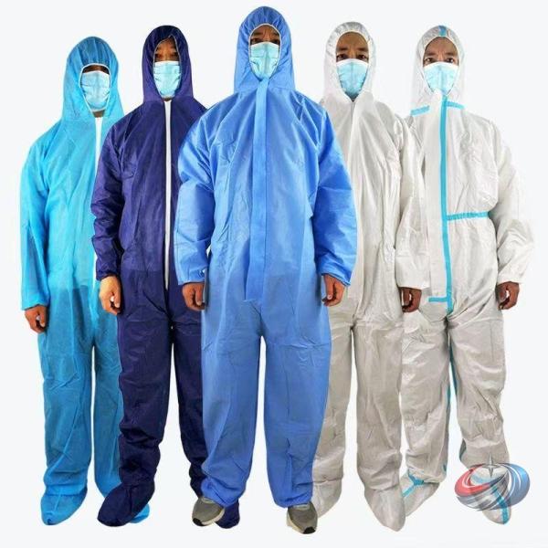 防護服 使い捨て 不織布 隔離服 SF素材 撥水 つなぎ ワークウエア 作業着 フード付き 50枚 高品質 保護服 業務用 作業服 飛沫対策 汚れ防止 防塵