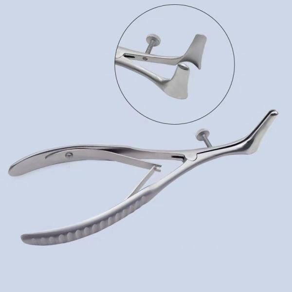 高品質の医療用ステンレス鋼製で、角がなく丸みを帯びた繊細なヘッド部ハンドルは横縞のデザインで、滑りにくく、手触りが良い。ヘッド部3サイズ：大型5cm/ミディアム3cm/小型2cm鼻の検査や手術、美容系の病院などに適しています。安全、衛生的、...