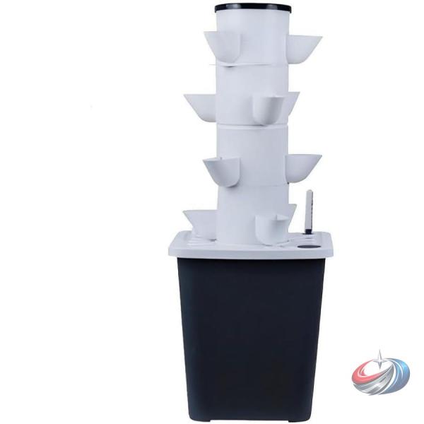 【水耕栽培タワー】従来の植栽方法より約90％の水を節約できます。また、これは無土栽培であり、必要なのは水と植物の養液だけであり、汚染のない緑の植栽を実現できます。【高品質素材】食品グレードのPVC-Uで作られたこの水耕栽培システムは、土壌栽...