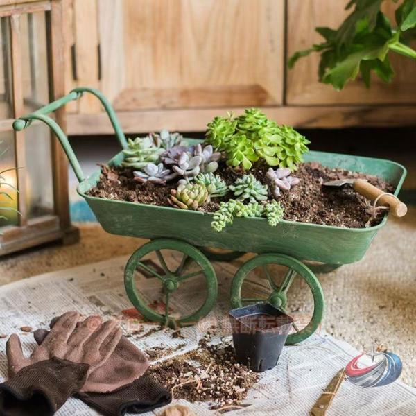 三輪車プラントスタンド：錬鉄製で、粉体塗装仕上げです。装飾的な三輪車スタンドに植物、花、庭の装飾を美しく飾ってください。素晴らしいギフトのアイデア?家や庭の愛好家に最適?素晴らしいギフトになります。つまり、（母の日、誕生日、新築祝い）?ガー...