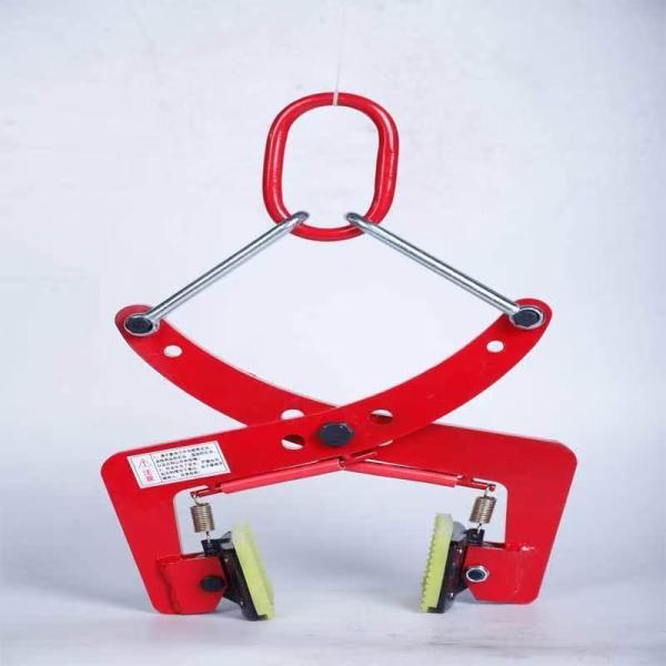 材料：石板クランプは高品質な合金鋼とポリウレタンゴム材を使用し、最大耐荷重は300-600kgに達し、また、6cmから79cmまでの開口範囲の調整が可能であり，長期間の繰り返し使用に適しています。安全で信頼できる：石材吊り具 信頼性の高い安...