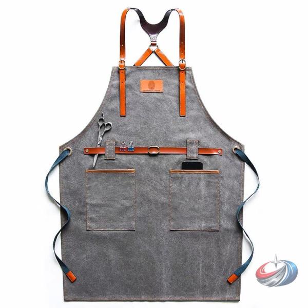 With deep pockets; The space is large enough to hold spice pots, eggs, pliers, spatulas, spoons, etc. It is durable and ...