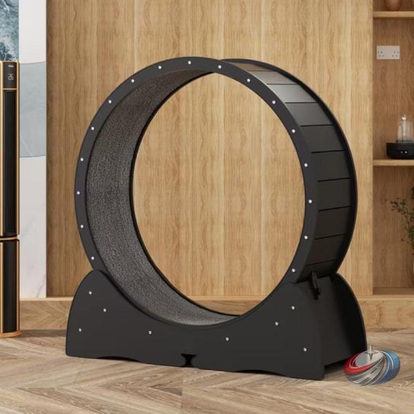 【オリジナルのサイレントクラフト】：サイレントランニングトラックと無垢材の多層クラフトボードの融合デザイン、猫 回し車は非常に丈夫で、木でできており、大きくて頑丈な回転ホイールは、ランニングのための十分なスペースを提供します。ボトムアクスル...