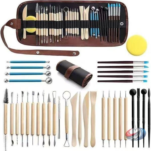 【36本セット】陶芸工具キットは、他のセットよりも完成度の高い24本セットです。 必要なセットとより多くのディテールを処理できるセットが含まれているため、より良い作品を簡単に作成できます。【優れた材質】:サビにくいステンレス鋼の素材を採用す...