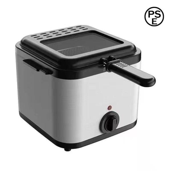 簡単便利に揚げ物が♪電気フライヤーです。パワーランプ付きなので油の温度がバッチリ♪フタに一工夫。溝があるのでバスケットを沈めたままフタが出来る！油が散らずお手入れが簡単に。揚げ具合がわかる小窓が付いているので開ける必要がありません！ふちにバ...