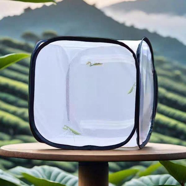 1.ケージは使用していないときに折り畳むことができ、スペースを占有しません。2.サイズ：A【30*30*30cm 】B【40 * 40 * 60 cm】 C【 60×60×90cm 】3.PVC面で爬虫類と蝶などの繁殖と飼育を観察しやすいで...