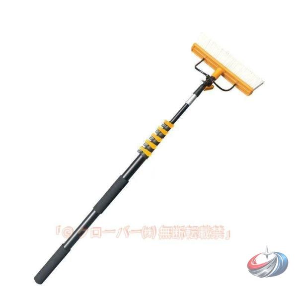 高所掃除ブラシ 外壁掃除 3.6m~9m 給水伸縮ブラシ 40Cmブラシヘッド 窓ガラス/壁掃除 高所ワイパー 業務用 超ロングポール 取り外しが簡単