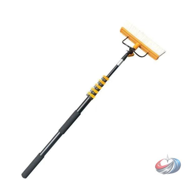 高所掃除ブラシ 外壁掃除 3.6m~9m 給水伸縮ブラシ 40Cmブラシヘッド 窓ガラス/壁掃除 高所ワイパー 業務用 超ロングポール 取り外しが簡単