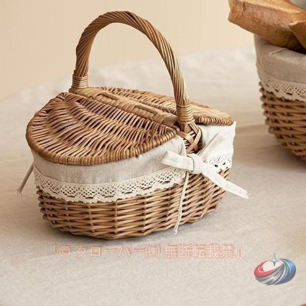 ■商品詳細仕様:素材: 籐 + リネン布※サイズはSサイズとLサイズがございます。詳細は写真にてご確認ください。パッケージ付属:1 × ピクニックバスケット《サイズバリエーション》S／L※ご注意※海外輸入品についてはの説明書がない場合があり...