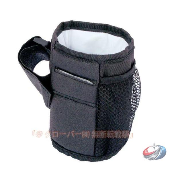マジックテープ式なので簡単に取り付け可能です。収納場所が無い車椅子に装着してご利用いただくのに便利です！ドリンク以外のモノを入れたりしても活躍します。保冷・保温機能素材を使用しているので夏場は冷たい飲み物が温かくなりにくく、冬場は温かい飲み...