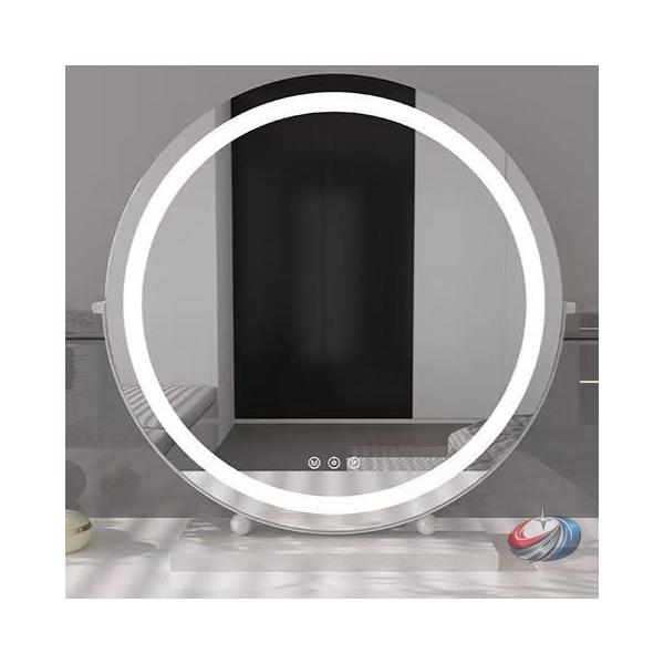 商品情報製品名称：LED充電式卓上ミラー特徴：USB充電式/タッチボタン素材：金属塗料フレーム/LED光源：三色光源/無段階調光給電：110V-220V手動測量のため、多少の誤差をご許容ください。産地：中国