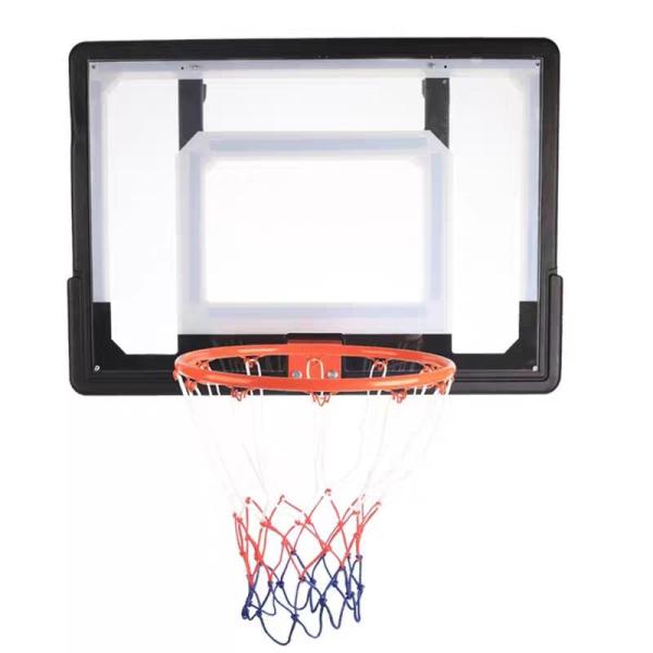 【製品仕様】：バックボードサイズ：82x58cm;リング直径：38cm;重量：4.5kg【材質】：背板：PVC透明ボード、リング：16mmスチールパイプ、ボールネット：ナイロン【壁掛けタイプ】：高耐熱、優れた光線透過率、耐圧性、耐衝撃性【屋...