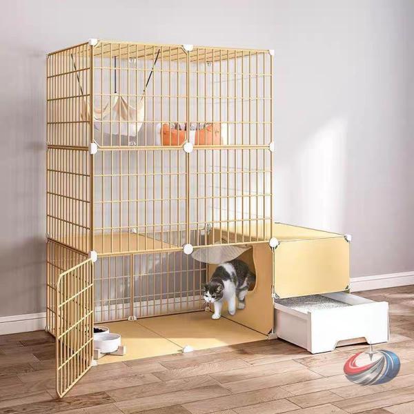 猫ケージ トイレ付 大型 キャットケージ ケージ ゲージ ペット 猫 ベビー キャット ケージ屋内猫ベビーサークル ゲージ キャットタワー スタジアム ドア付き ワ*小さなスクラッチや衝突が発生する可能性がありますが、使用に影響しない場合は...