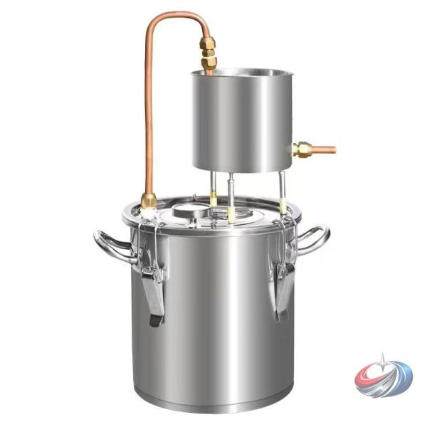 蒸留器 酒 蒸留水器 銅 精油 芳香 ホーム蒸留器 家庭用 ワイン造りセット ステンレス鋼製 発酵タンク 12L/22L/33L/50L (22L)