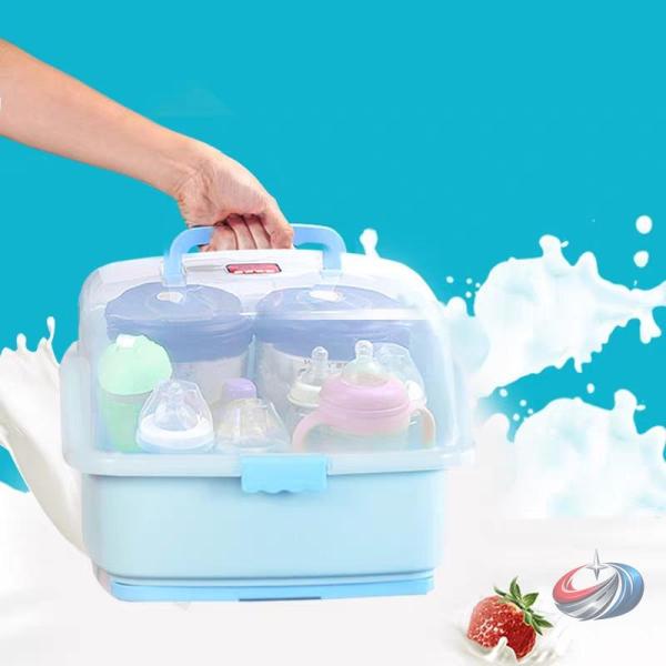 哺乳瓶ラック は食品グレードPP素材を採用して、無毒無味、安全安心。頑丈な作りで、耐久性に優れる。ハンドル付きのデザインで、外出して携帯するのに便利です。透明な蓋付きで、洗浄された哺乳瓶、食器を埃や虫の付着からしっかり守り。いつでも衛生的ご...