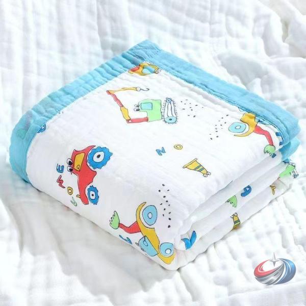 ガーゼケット お昼寝ケット 恐竜柄 110×110cm 綿 6重ガーゼ ベビーケット おひるねケット タオルケット 夏掛け 肌掛け ひざ掛け 洗える ブランケット 寝具 布団 掛け布団 赤ちゃん キッズ ジュニア 子供 保育園 オールシーズ...