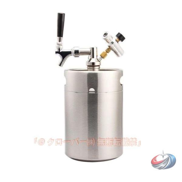 ビールサーバー ビールディスペンサー ミニCO2レギュレーター付き 小型 軽量 頑丈 ステンレス鋼 ビール樽 耐久性 持ち運び便利 使い簡単 ホーム/発酵/醸造ケゲレ