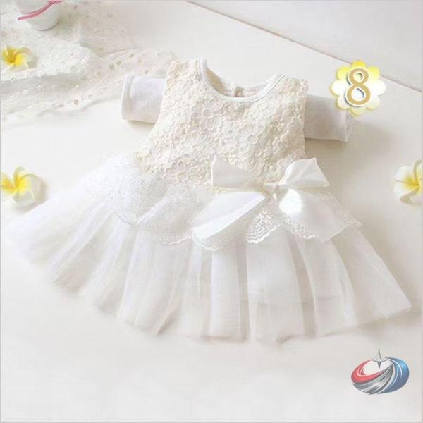 ふんわりチュールレースがかわいいベビー用ワンピースです。お祝い用や写真撮影用のセレモニードレスとしても大活躍のデザイン?出産のお祝いやギフト用としても喜ばれるアイテムです。サイズについて画像をご参照ください。素材について綿混