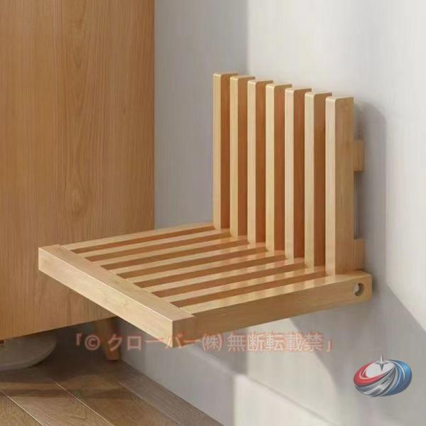 ★素材: 壁掛け用のチェアとスツールには、硬度が高く耐久性に優れたラバーウッド無垢材を使用しています。表面は滑らかで、お手入れも簡単です。★折りたたみ可能です。折りたたみ後の厚さはわずか1.9インチで、小さなアパートに適しています。場所を取...