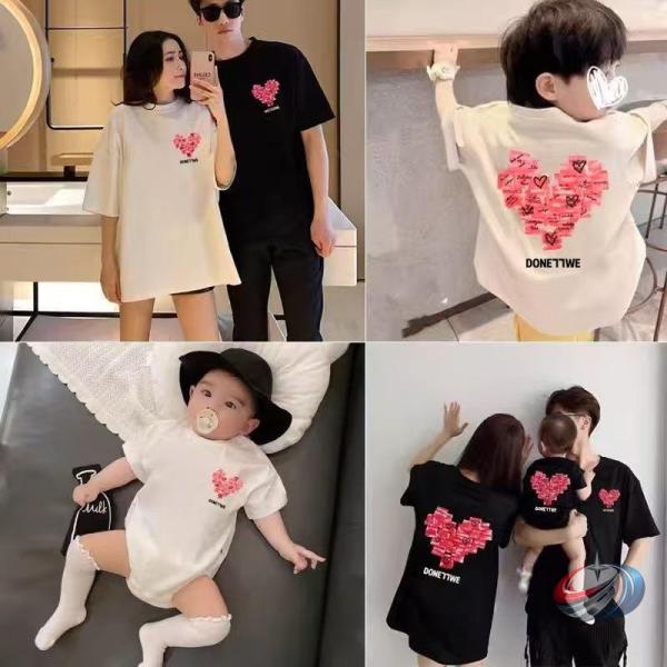 商品説明★商品内容：親子服★素材: 綿、ポリエステル1.おしゃれな親子ペアルック服！2.家族揃いで幸せ感たっぷり！3.家族旅行、撮影、運動会、お出かけに！4.記念、ご家族へ感謝の気持ちとしての贈り物に大！5.着心地の良い柔らかいコットンを使...
