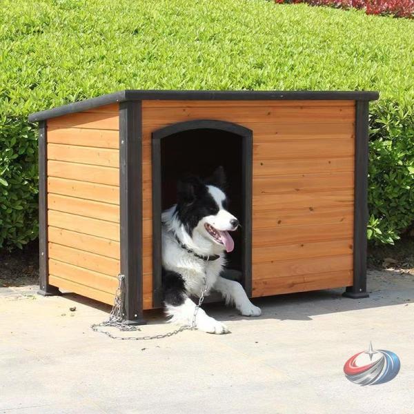 犬小屋・ケージ 大中犬小屋ペットの犬小屋屋外の猫小屋防寒暖かいウサギの穴厚い動物シェルター (Color : Brown Size : 65*67*85cm)