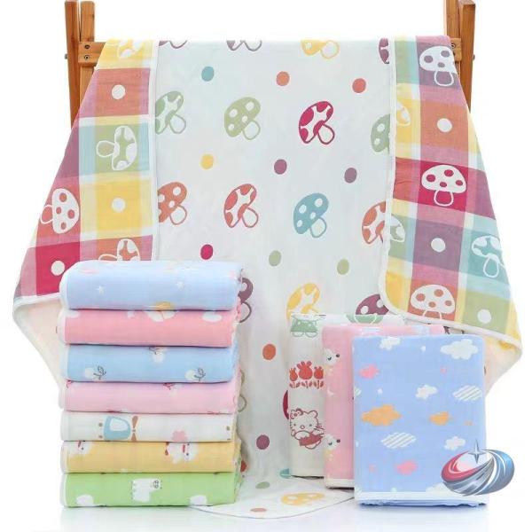 Sサイズ*80CM Mサイズ：110*110CM　　Ｌサイズ:120*150CM【綿100%】吸湿性、通気性に優れた4重ガーゼを採用されます。ガーゼ素材だから、使うほど柔らかさが増やし、赤ちゃんのお肌に優しいです。【柔らかい】柔らかい肌触り...