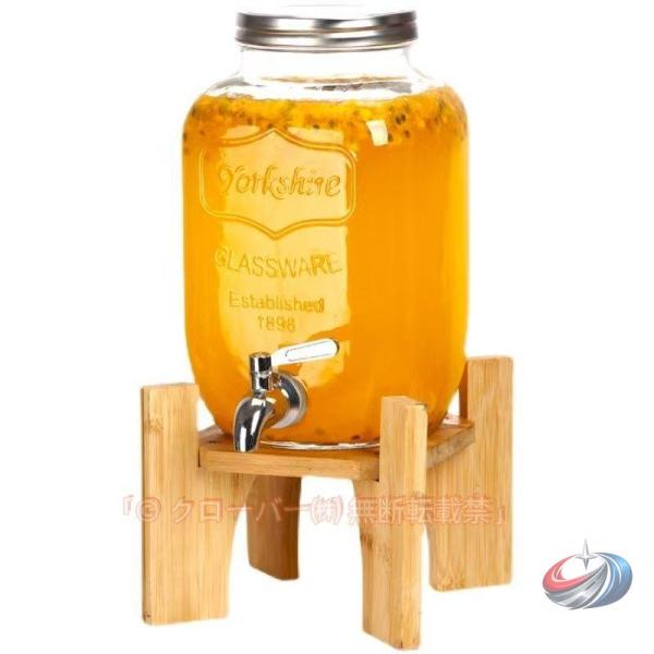 【高品質素材】飲料ディスペンサーは厚手の鉛フリーガラス、食品グレードの素材。清潔で透明、酸およびアルカリに耐性があり、無鉛で無毒で、口が広いデザインで、清掃が簡単で。 40度以上のお湯は入れないでください。【大容量】4L/5L/8L/の容量...