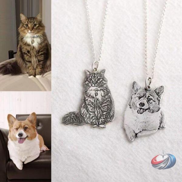 ?飼い主さんに大好評！?大好きなペットをそのままペンダントに！ご自身が身に着ける意外に、贈り物としても大変喜んでいただけるネックレスです。