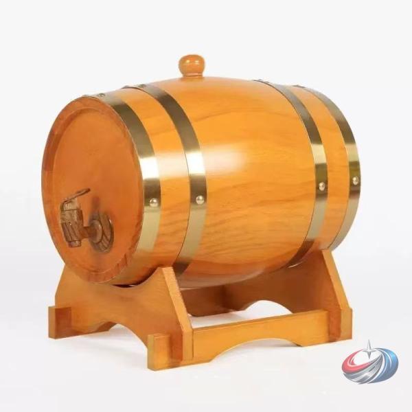 オークワイン樽ベース付き 家庭用 熟成ウイスキー用オーク樽大容量 木製バケツ アルコール 発酵酒 醸造 ワインサーバー 貯蔵用 ブランデー ウィスキー テキーラ*小さなスクラッチや衝突が発生する可能性がありますが、使用に影響しない場合は返品...