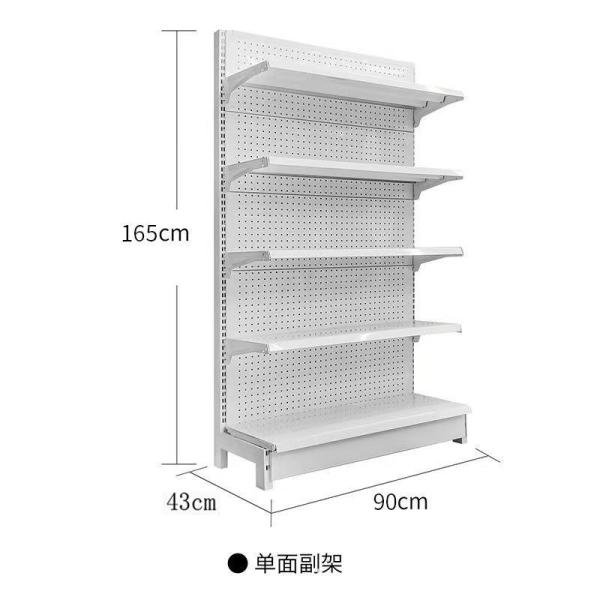 【冷間圧延鋼製スーパーマーケットラック】: 厚みのある冷間圧延鋼構造、防水/防錆、色落ちなし。 安定していて揺れません。 そのため、この収納ラックは商品を吊り下げて展示することができます。 単層耐荷重80KG。【各レベルの高さ調整可能】：ニ...