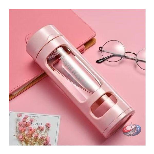 「サイズ」：容量400ml・高さ約21cm・口径約6.7cm。透明度があり目盛りも付いてるので、残りの水量がひと目で分かります。底面下部はシリコン製カバー付きなので、割れにくく、滑り止めの役目をしてくれるので水筒の滑りを止める。さらに、ふた...