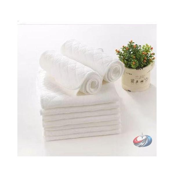 3層布おむつです。折りたたむ必要なしの成形タイプ♪パッドタイプで簡単装着できます。おむつカバーにセットしてお使いください。トレーニングパンツに重ねての使用もおすすめです♪サイズについて画像をご参照ください。素材について綿混