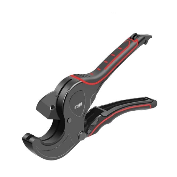 塩ビカッター 切断可能な 替え刃付き PVC PPR パイプカッター 切れ味抜群 カッター アルミニウム合金ボディ ラチェット チューブ ホース プラスチックパイプ PVC/PPR 配管 手動 ハンドツール ハサミ プライヤー1. PVC、...