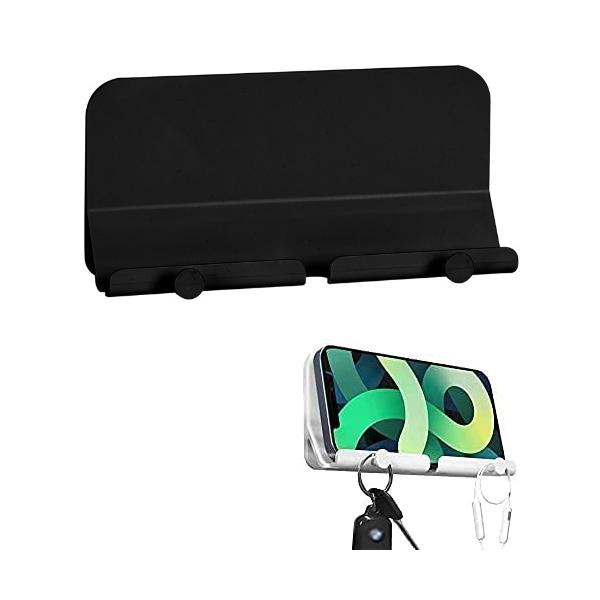 壁掛け式　ちょい置き　スマホ/タブレット　ホルダーオフィスや書斎、洗面所や台所、トイレや玄関等、スマホのちょい置きに便利。奥行約3cmの省スペース設計。ベッドサイドの手の届く位置に取り付ければ、睡眠中に踏みつけたり迷子になったりを防ぐ事が出...