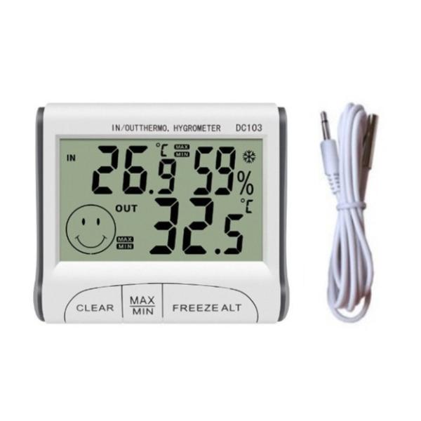 室内室外温度計で2ヶ所の温度を同時に測ることが可能です。本機と温度測定パッドを接続し、室外に設置するだけ。室外と室内の温度を同時に表示