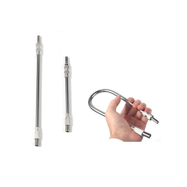 耐久性、持続性、使いやすさ。ドライバーが入らない狭い場所での使用に最適電動ドライバーがぶつかってしまい、ネジ止め出来ない場合このフレキシブルシャフトを使用する事により、遠隔操作が出来ます。車や機械類、ラック等の修復に。電動ドリル、充電式電動...