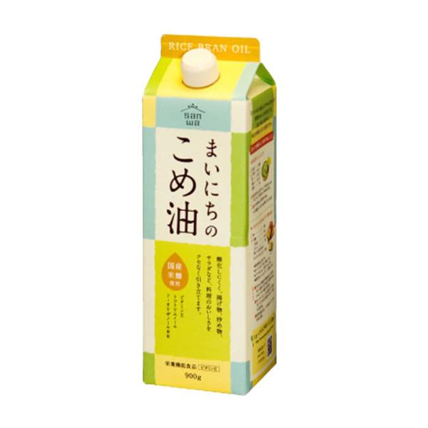 「商品情報」商品紹介「まいにちのこめ油 900g」は、ビタミンEの栄養機能食品です。サラッともたれにくく、料理のおいしさを引き立てる油です。酸化しにくく、揚げ物、炒め物、サラダなど、料理のおいしさをクセなく引き立てます。毎日の料理にお役立て...