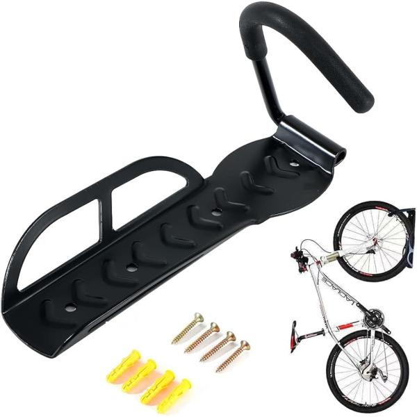 「大切な自転車の保管に」ロードバイクやマウンテンバイクの保管にお使いいただける自転車スタンドになります。壁に取り付けることで自転車を縦掛けで固定することができます。「省スペースに収納」縦掛けにすることで横幅のスペースを抑えることができます。...