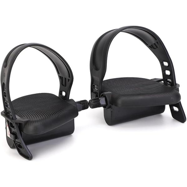 「ほとんどのエアロバイクにフィット」スタンダードな9/16インチ（直径約14mm)のネジを持つペダルでほとんどのエアロバイク、フィットネスバイクにフィットします。「高機能バイクの機能をそのままに」バイクを下りたら、足を入れやすい位置に戻る自...