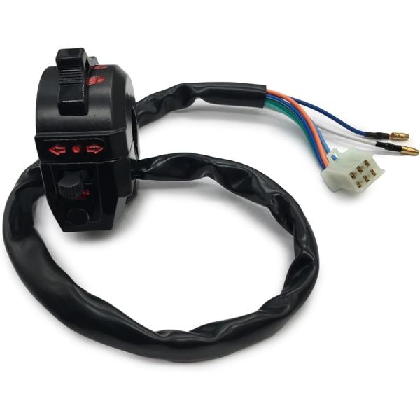 バリエーションコード : 2B266QD6TU・汎用でハンドルバー径22mm対応の左ハンドルスイッチ(薄型)になります。社外のクラッチに交換した際にレバーも交換が必要なので、そんな時に便利なスイッチがこの商品です。・純正のようにシンプルかつ...