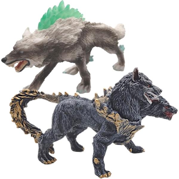 バリエーションコード : 2B29YDV2FIホワイトスノーウルフフィギュアとヘルハウンドフィギュアの2体セットです。凛々しい爽快な神話フィギュア2体セットですので、かっこいい人形として家族・親子・兄弟・友達・友人と一緒に遊んでいただけます...