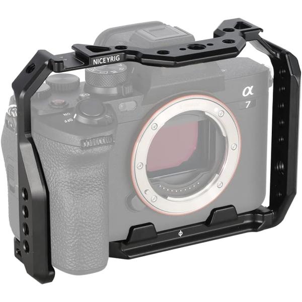 「専用カメラケージ」Sony A7M4 / A7S3/ Sony Alpha 7 IV / Alpha 7 S IIIカメラに対応できる。このケージが撮影中カメラを保護して破損防止出来る。専用設計なので、Camera本体自身のボダン押し、電...
