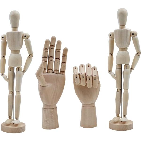 バリエーションコード : 2B639WIVCG・簡単なデッサンのモデルにぴったり。木製のデッサン用人形、モデル人形です。人形2体、右手と左手の4点セットです。・昔ながらのベーシックなデザイン。人形は首、手、足、肩といった主な関節部分を動かし...