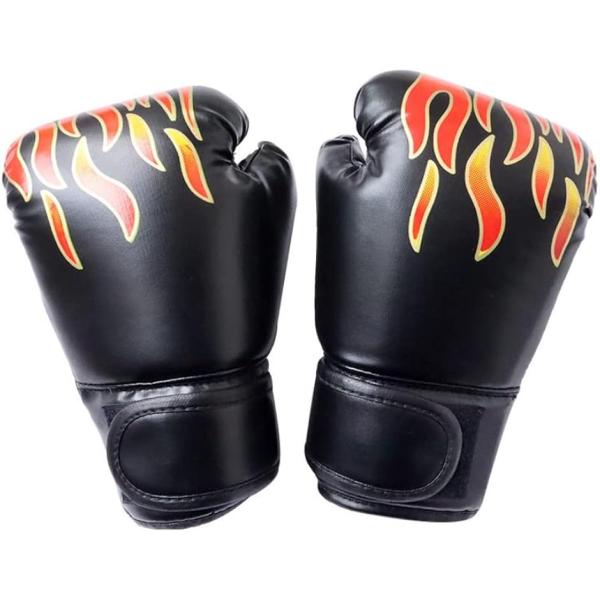 バリエーションコード : 2B2C61H12O炎のデザインがモチベーションを上げる子供用ボクシンググローブです。ボクシングはもちろん立ち技打撃系の格闘技の練習には必須です。片手の重さは約90gの為、子供でも負担を感じません。5〜12歳の子供...